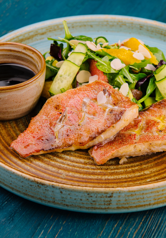 Red Snapper mit gemischten Pfeffern - Rezept